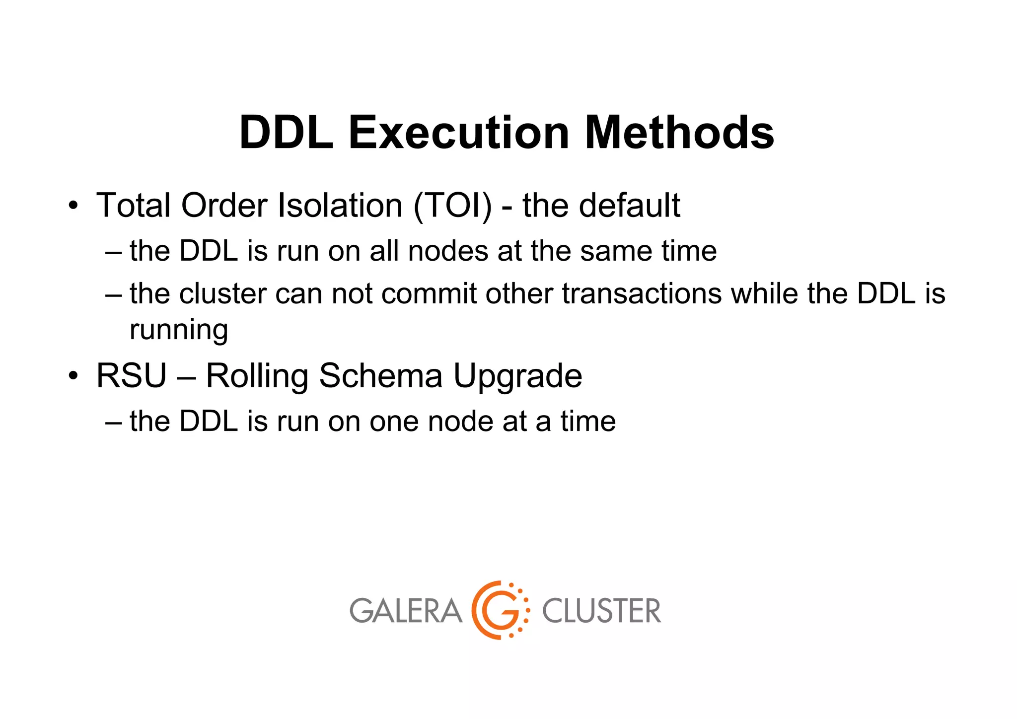 Galera Cluster DDL and Schema Upgrades 220217 | PDF