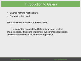 Galera cluster for high availability | PPT