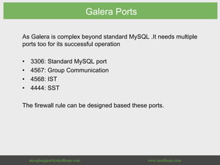 Galera cluster for high availability | PPT