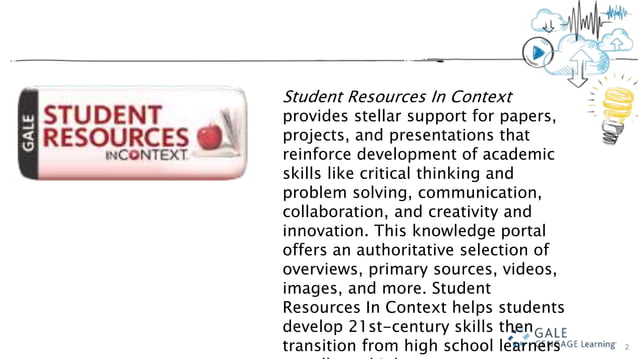 Gale research databases slideshow 2016 | PPTX | Secondary Education ...