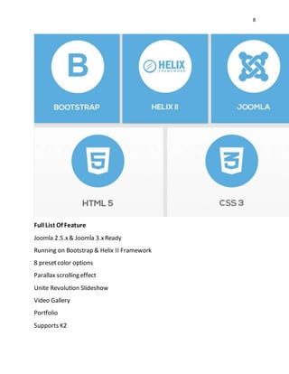 Galeria responsive joomla template | DOCX