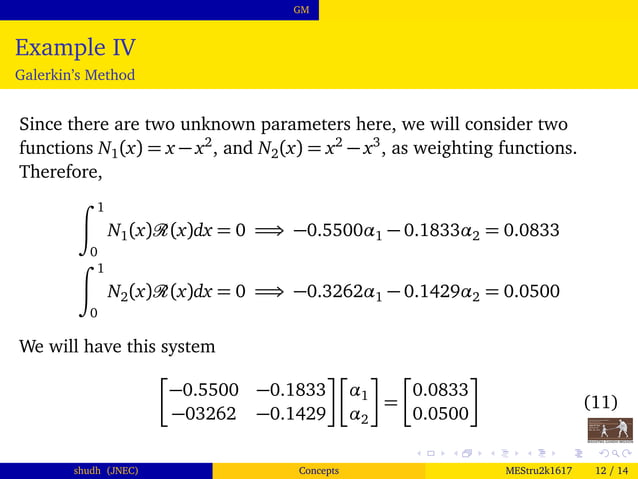 FEM Introduction: Solving ODE-BVP using the Galerkin's Method | PDF | Physics | Science