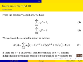 FEM Introduction: Solving ODE-BVP using the Galerkin's Method | PDF