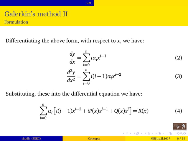 Fem Introduction Solving Ode Bvp Using The Galerkin S Method
