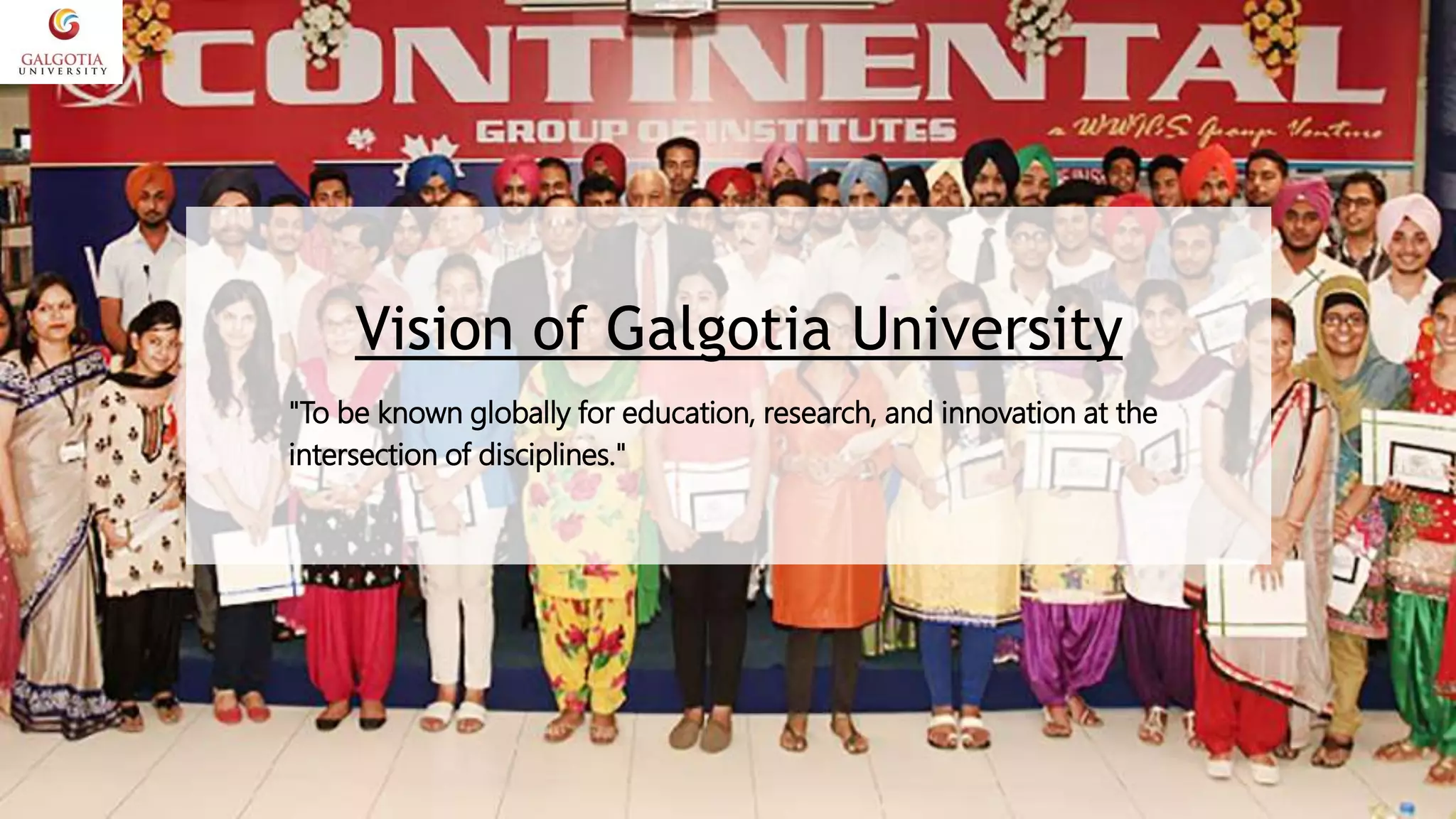 About Galgotia University | Education and Placements | PPT