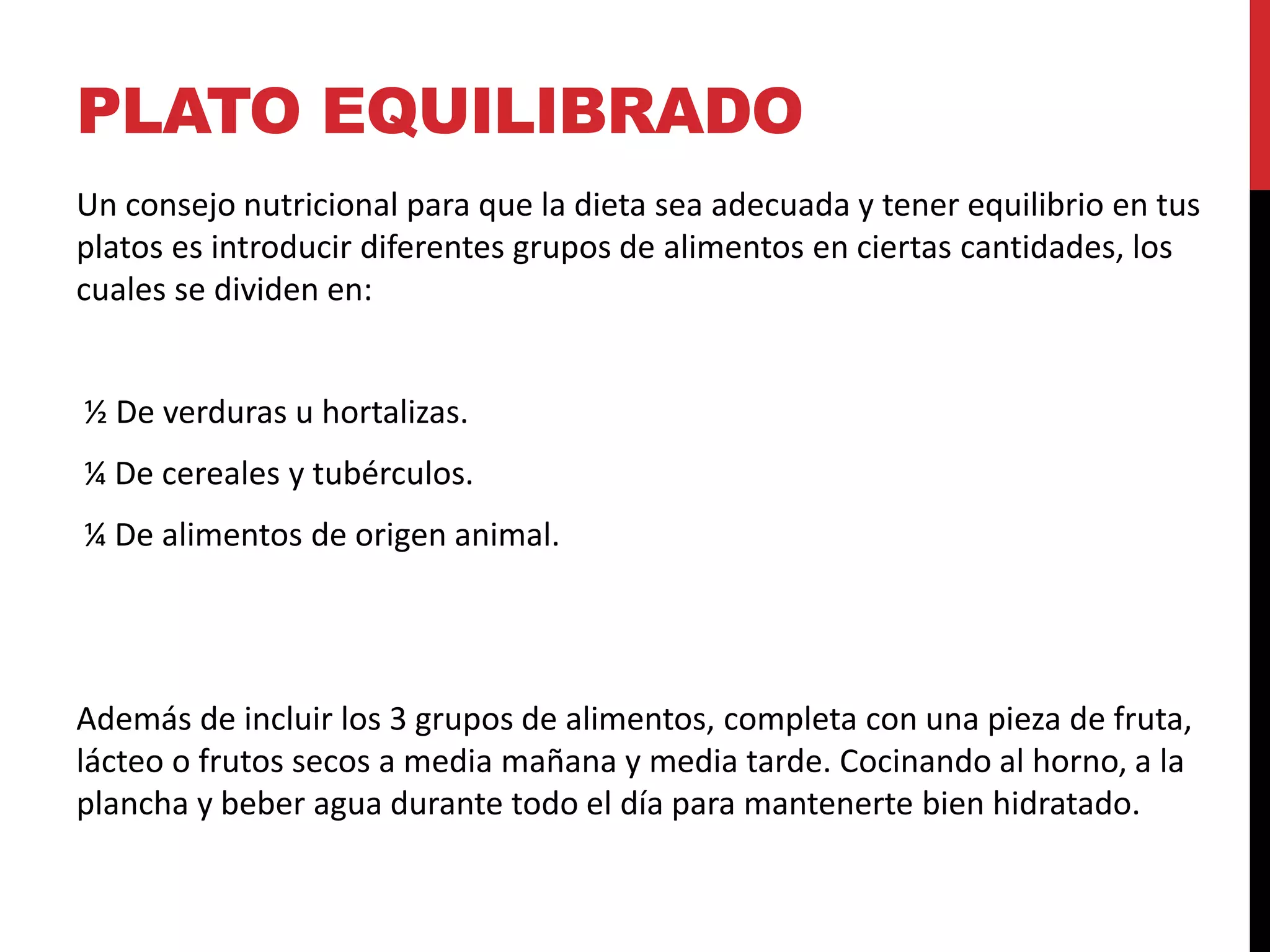 Galicia diana practica de laboratorio. Plato equilibrado | PPT