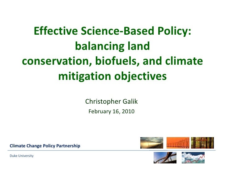 Effective Science-Based Land-Use Policy