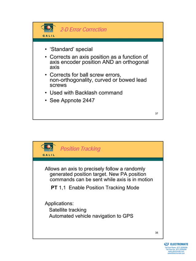 Galil automation fair presentation 2006 | PDF