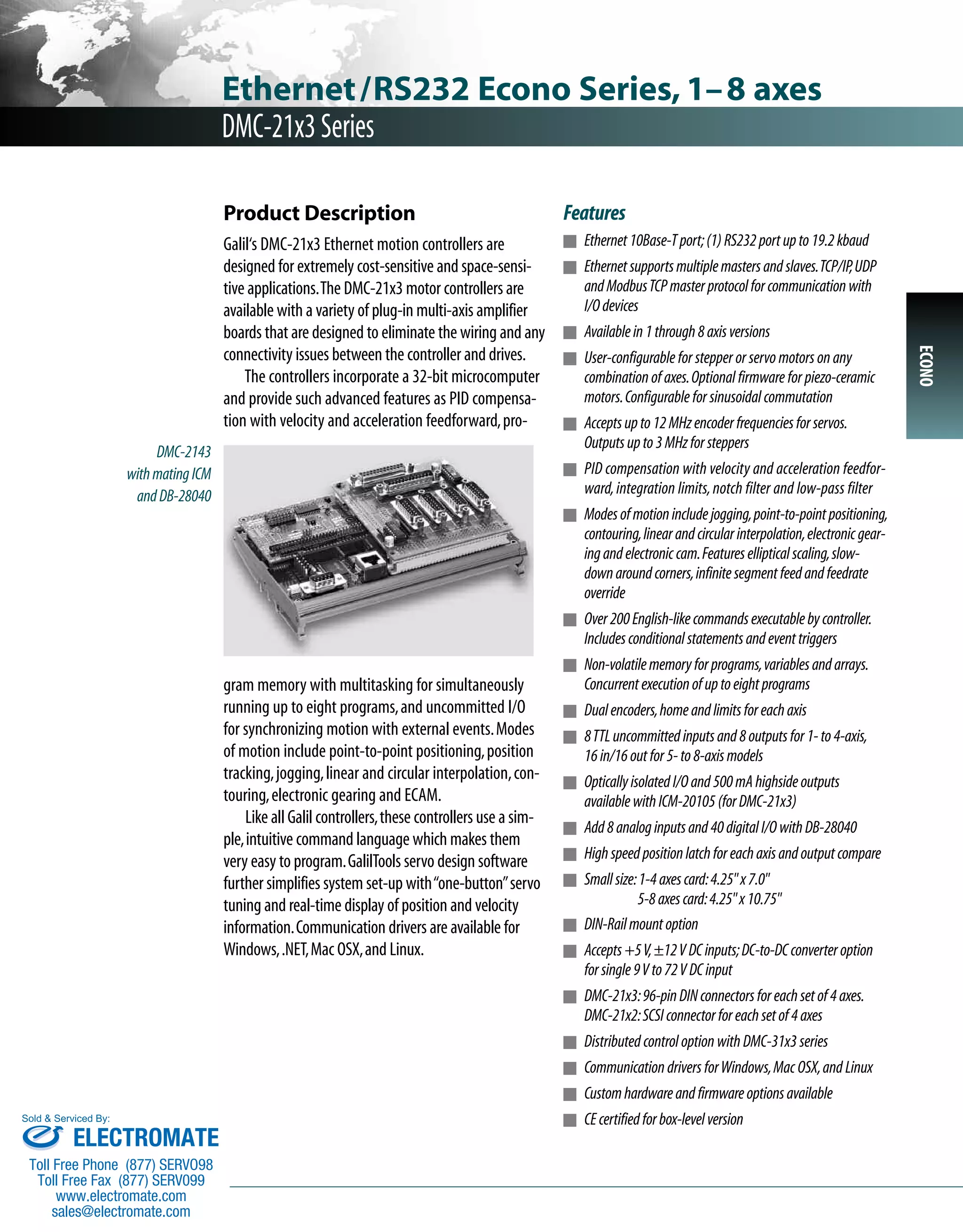 Galil dmc21x2x3 catalog | PDF