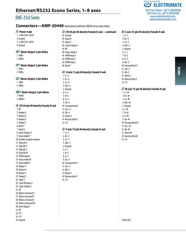 Galil dmc21x2x3 catalog | PDF | Computer Peripherals | Computing