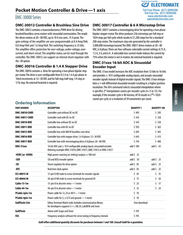 Galil dmc3000 catalog | PDF