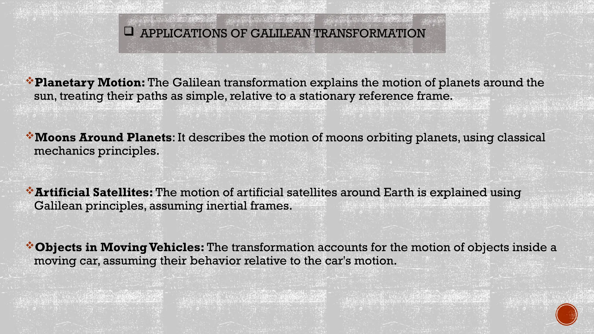Understanding Galilean Transformation: Foundation of Classical ...
