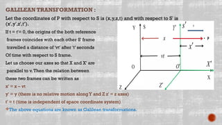 Understanding Galilean Transformation: Foundation of Classical Mechanics and Motion in Inertial ...