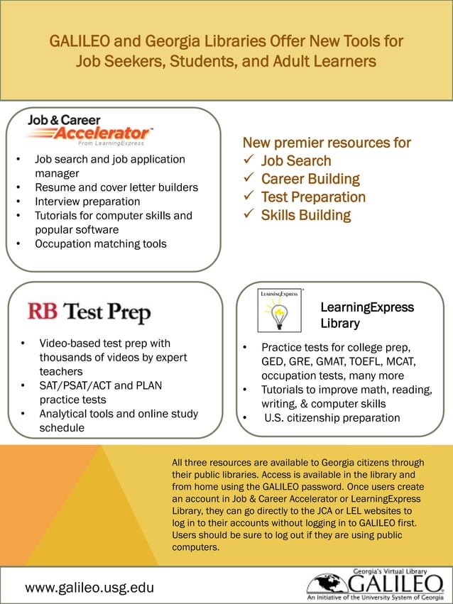 GALILEO A New Fit for Public Libraries (Handout) | PDF