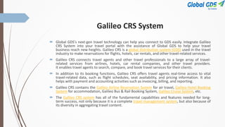 Galileo CRS System, Galileo CRS System Software | PPTX