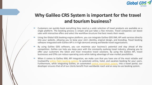 Galileo CRS System, Galileo CRS System Software | PPTX