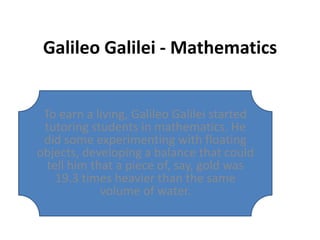 Galileo galilei | PPT