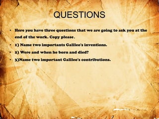 Trabajo de Hugo G. y Hugo O. sobre Galileo Galilei | ODP