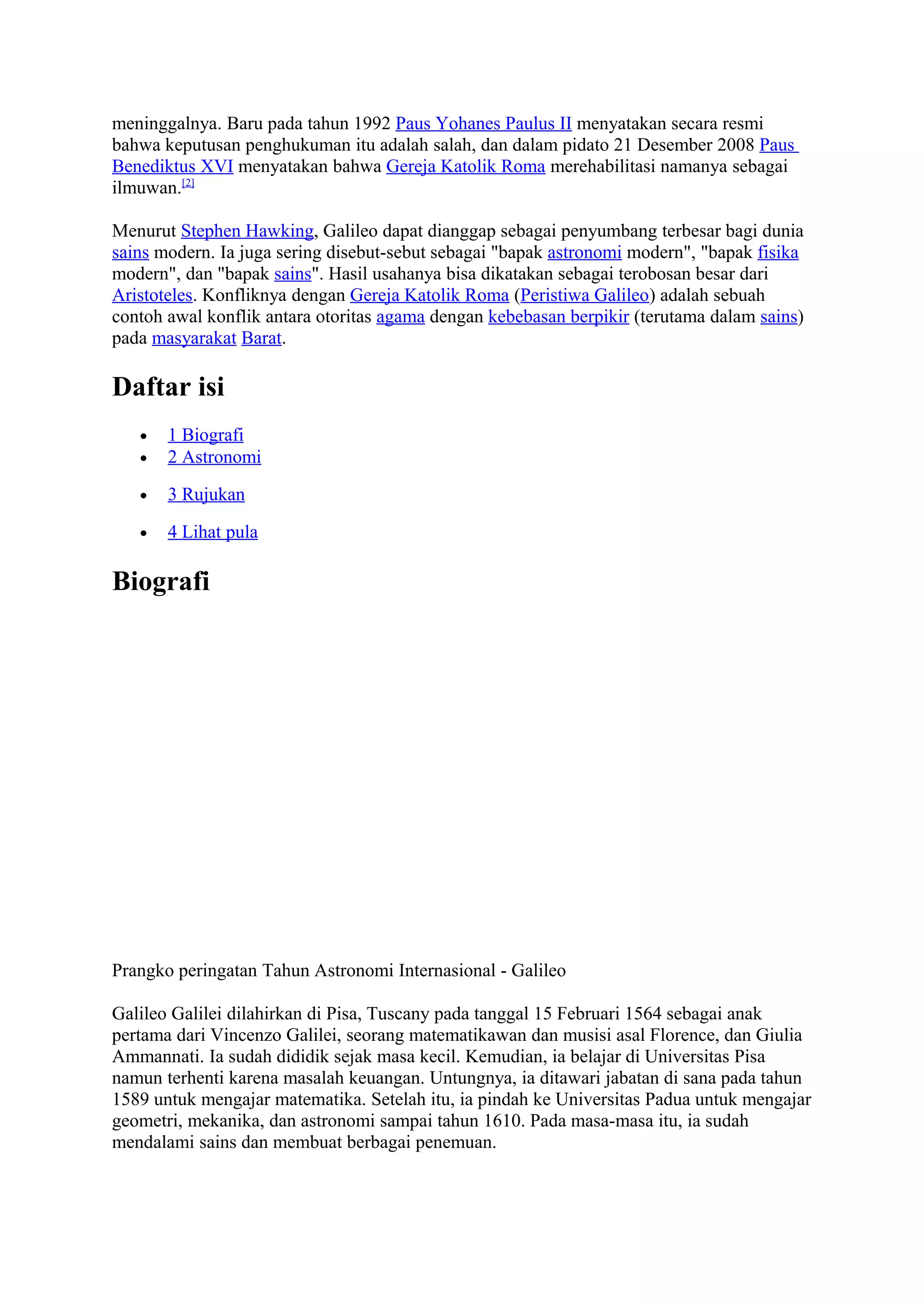 Galileo galilei | PDF