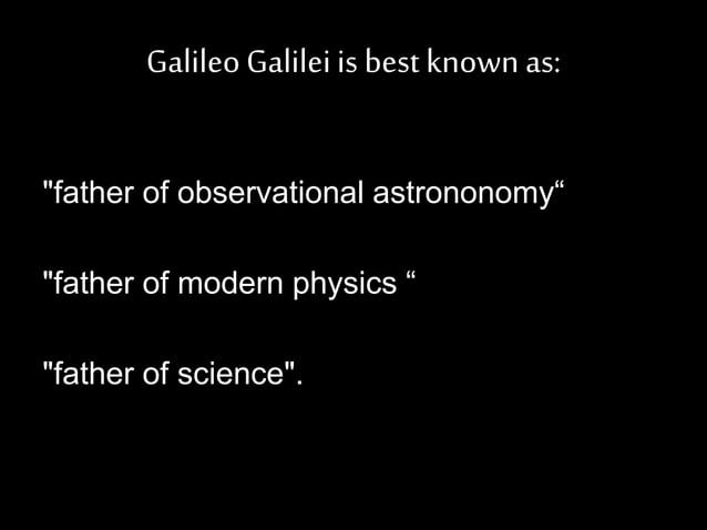 Galileo galilei | PPT
