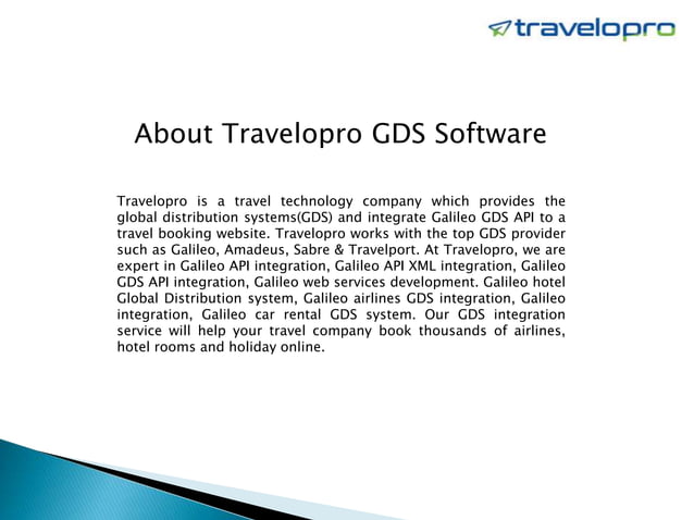 Galileo GDS Software | PPT