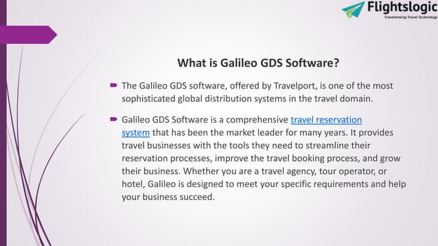 Galileo GDS Software.pptx | Internet | Computing