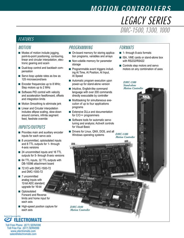 Galil legacy catalog | PDF | Computer Peripherals | Computing