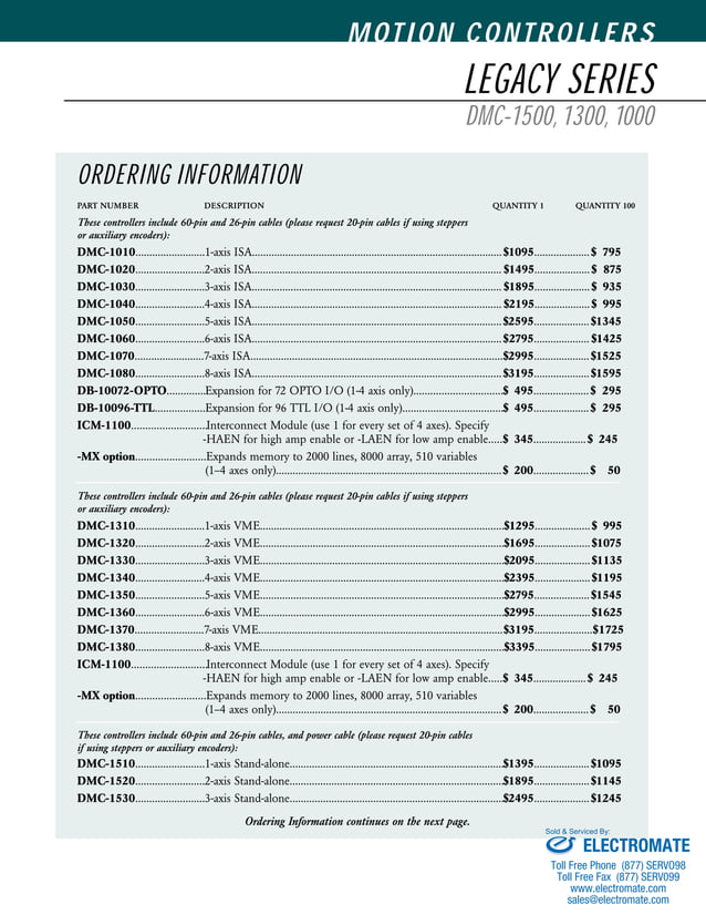 Galil legacy catalog | PDF | Computer Peripherals | Computing