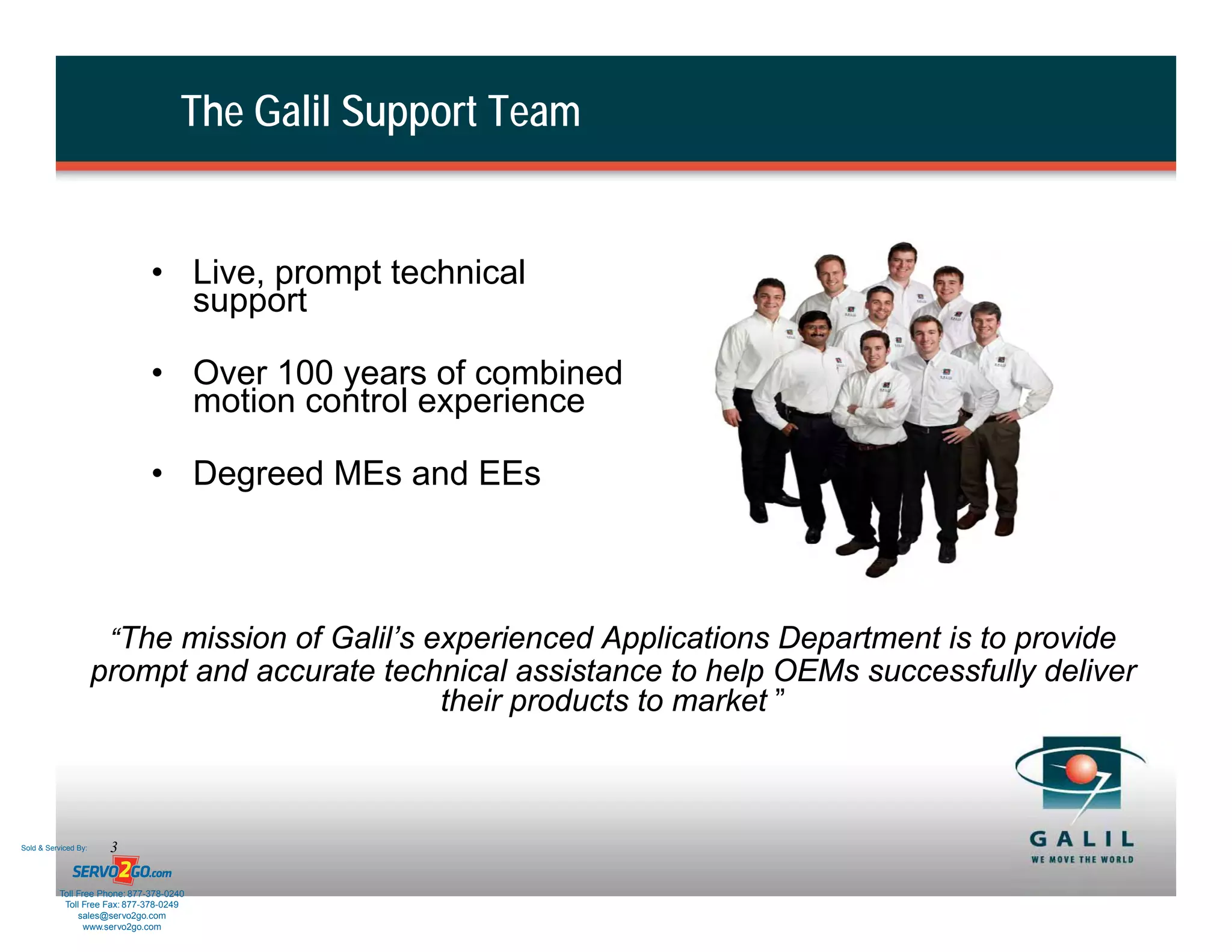 Galil Motion Control Product Workshop January 2012 Presentation | PDF
