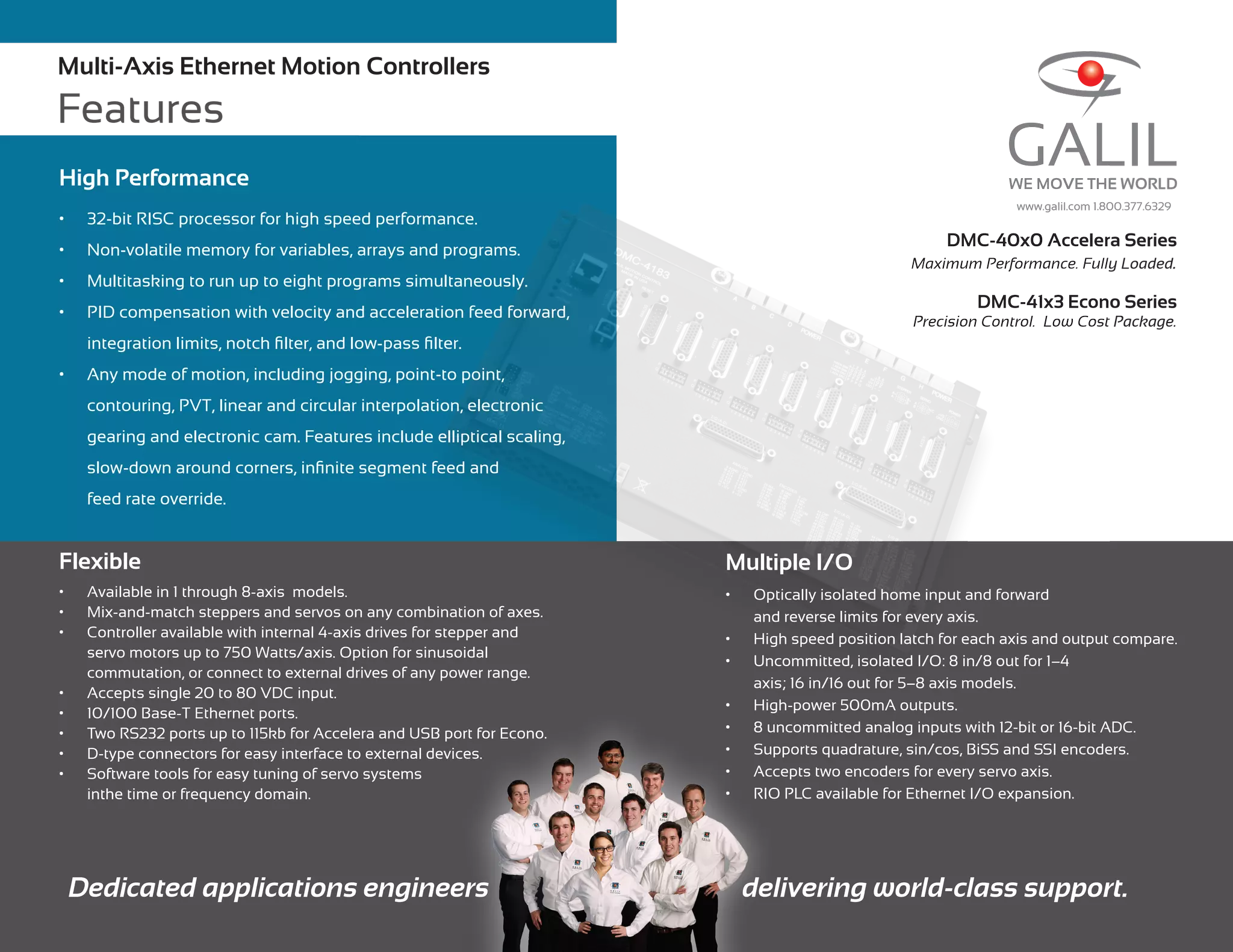 Galil multi axis motion controller brochure | PDF | Computer Peripherals | Computing