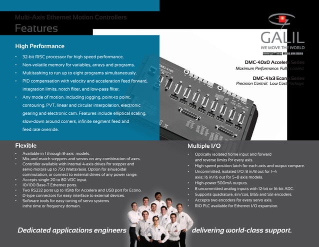 Galil multi axis motion controller brochure | PDF | Computer ...