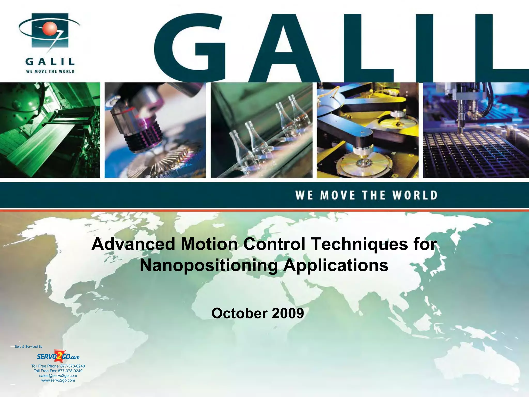 Galil presentation advanced motion control techniques for nanopositioning applications 2009 | PPT