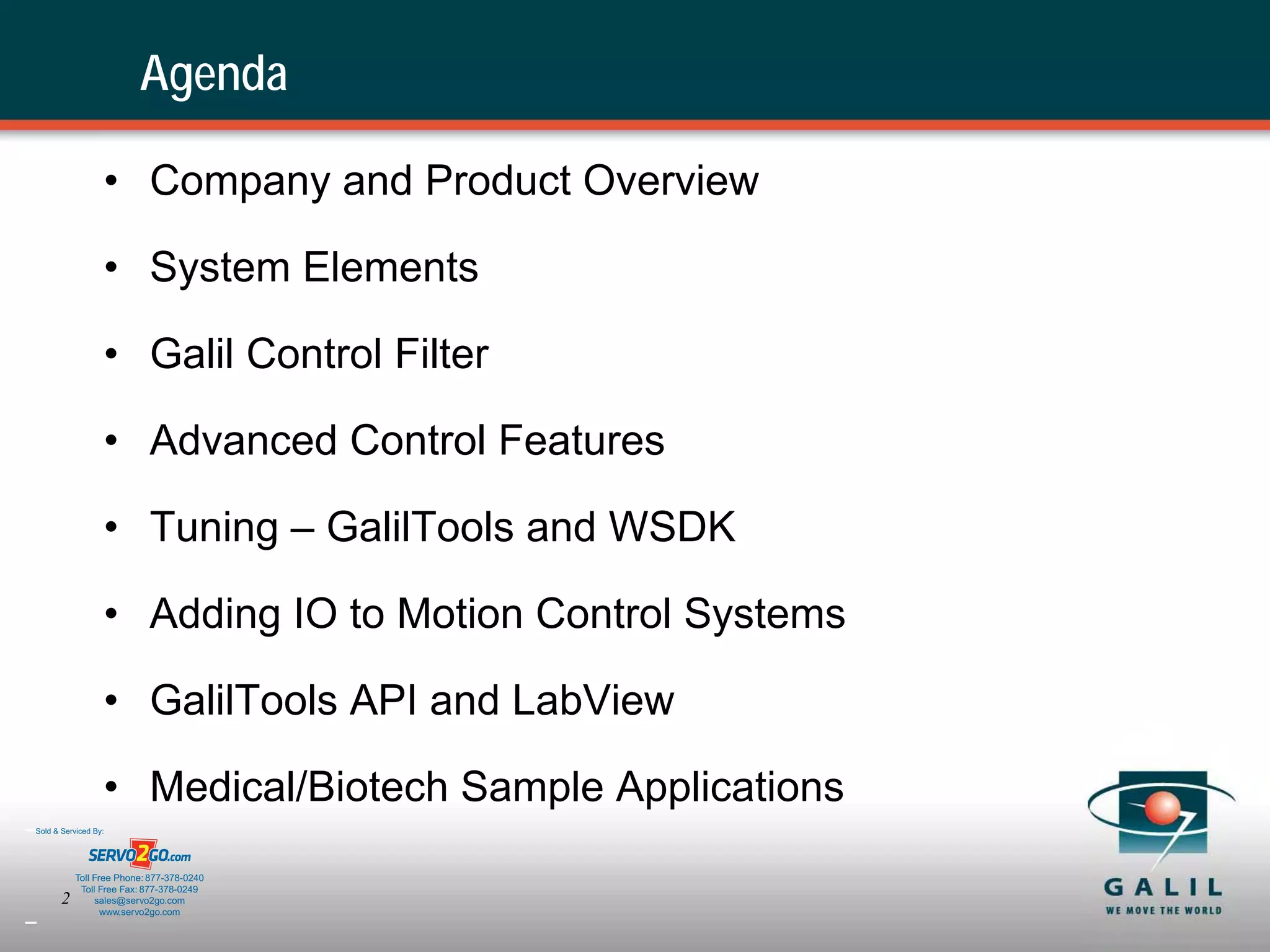 Galil presentation advanced motion control techniques for ...