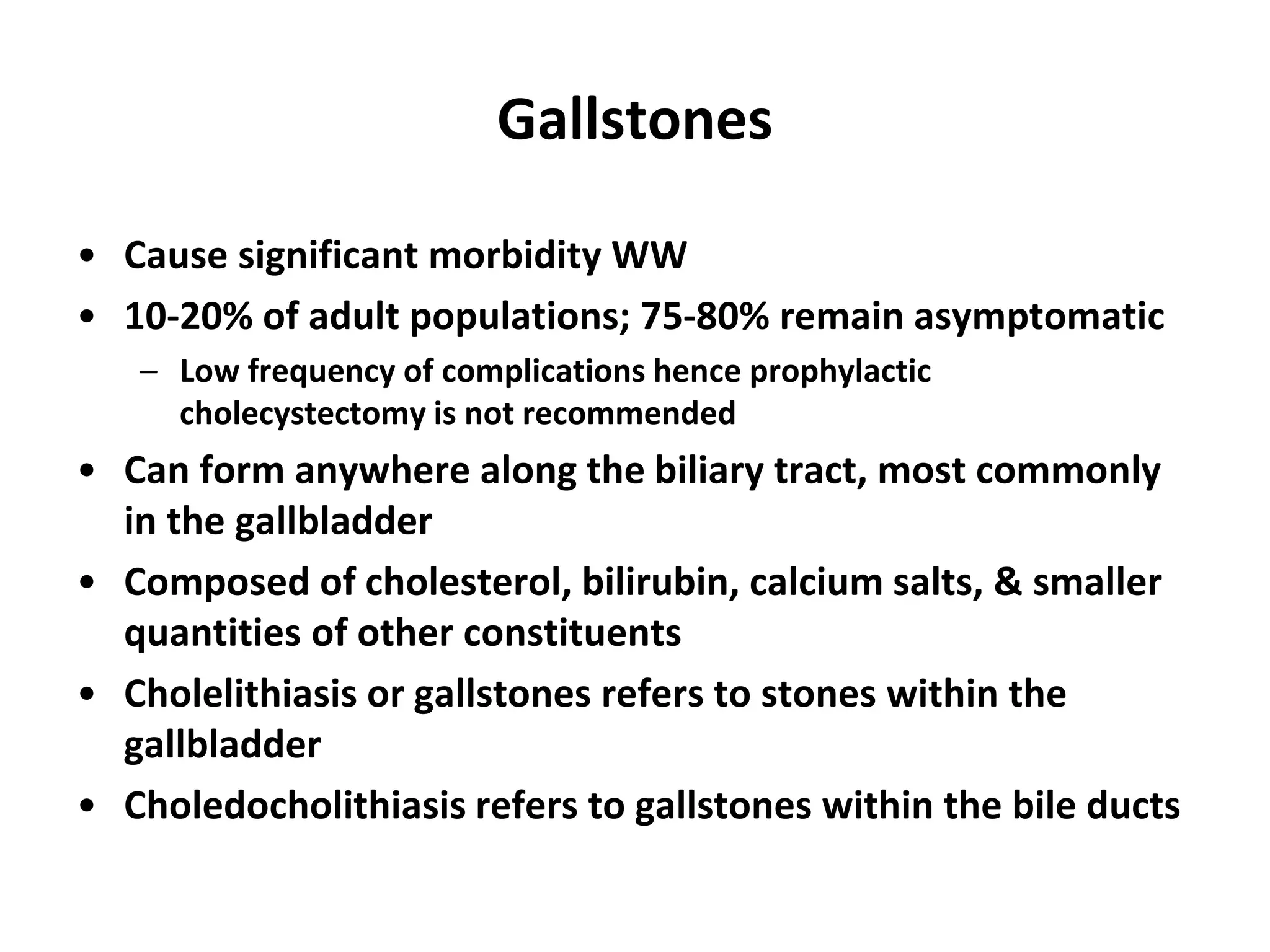 GALL BLADDER from medicine pathology course | PPT