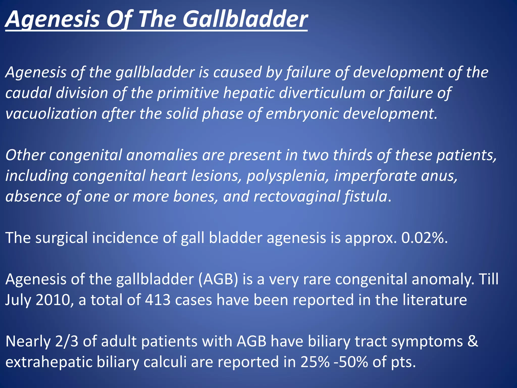 Gall bladder & biliary tract anomalies and variants | PPTX