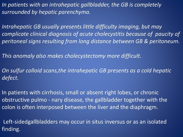 Gall bladder & biliary tract anomalies and variants | PPTX | Pregnancy ...