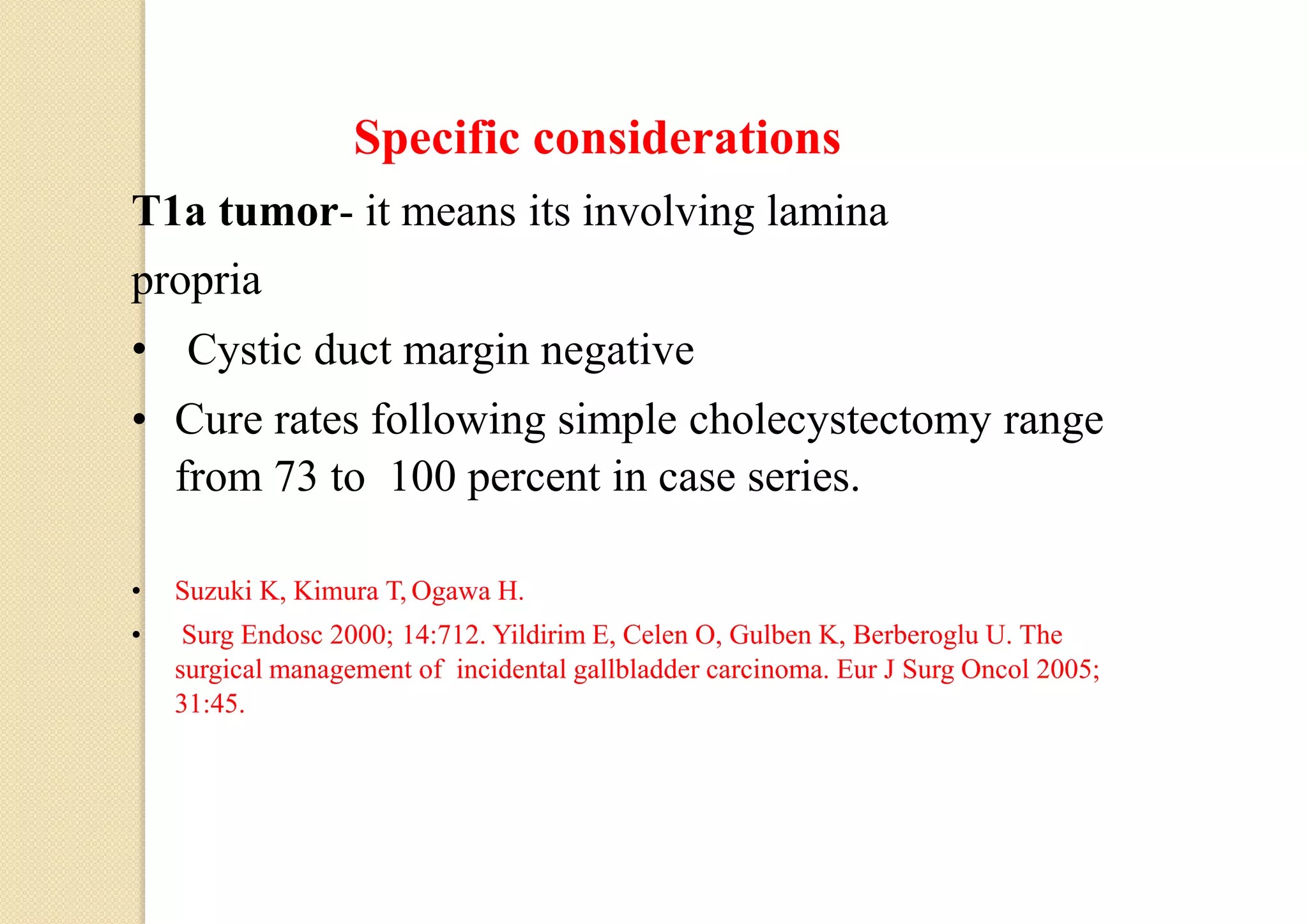 Gall bladder cancer management | PPTX