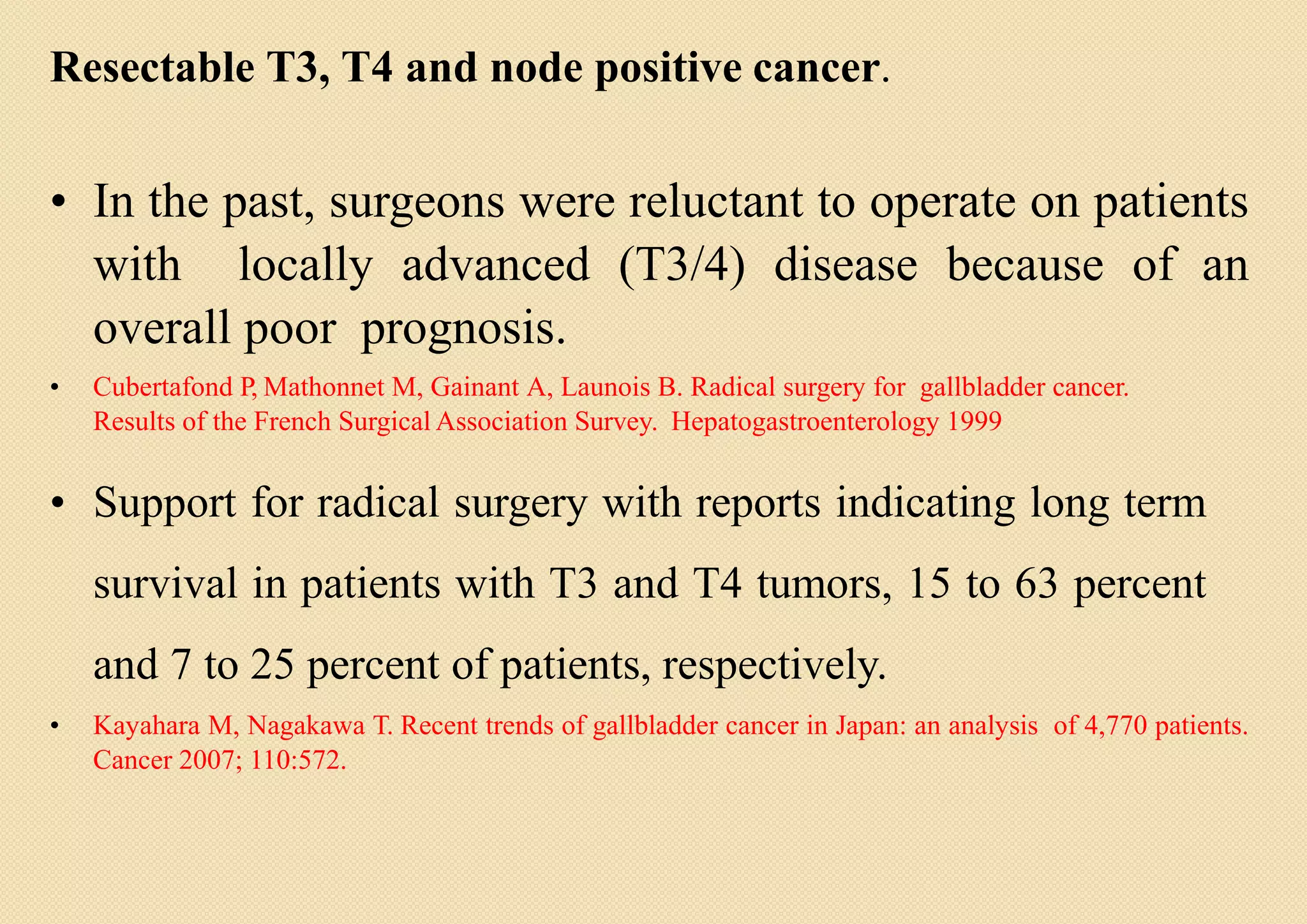 Gall bladder cancer management | PPTX
