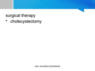 GALL BLADDER DISORDERS: Cholelithiasis and cholecystitis.pptx