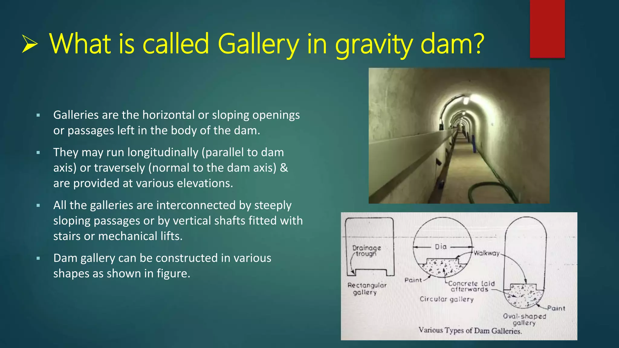 Gallery in Concrete Gravity Dam | PPTX