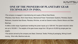 PLANETARY GEARBOXES | PPTX