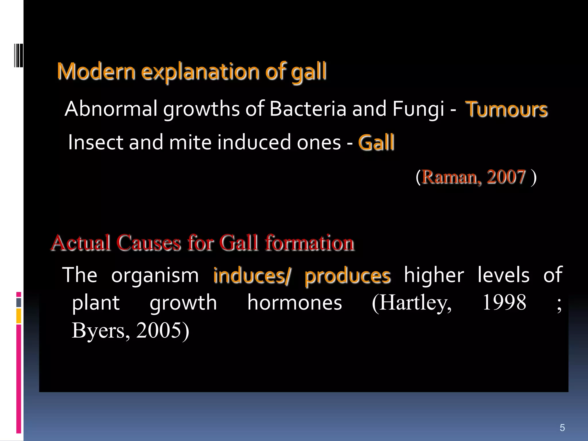 Gall forming insects, mites and their management | PPTX