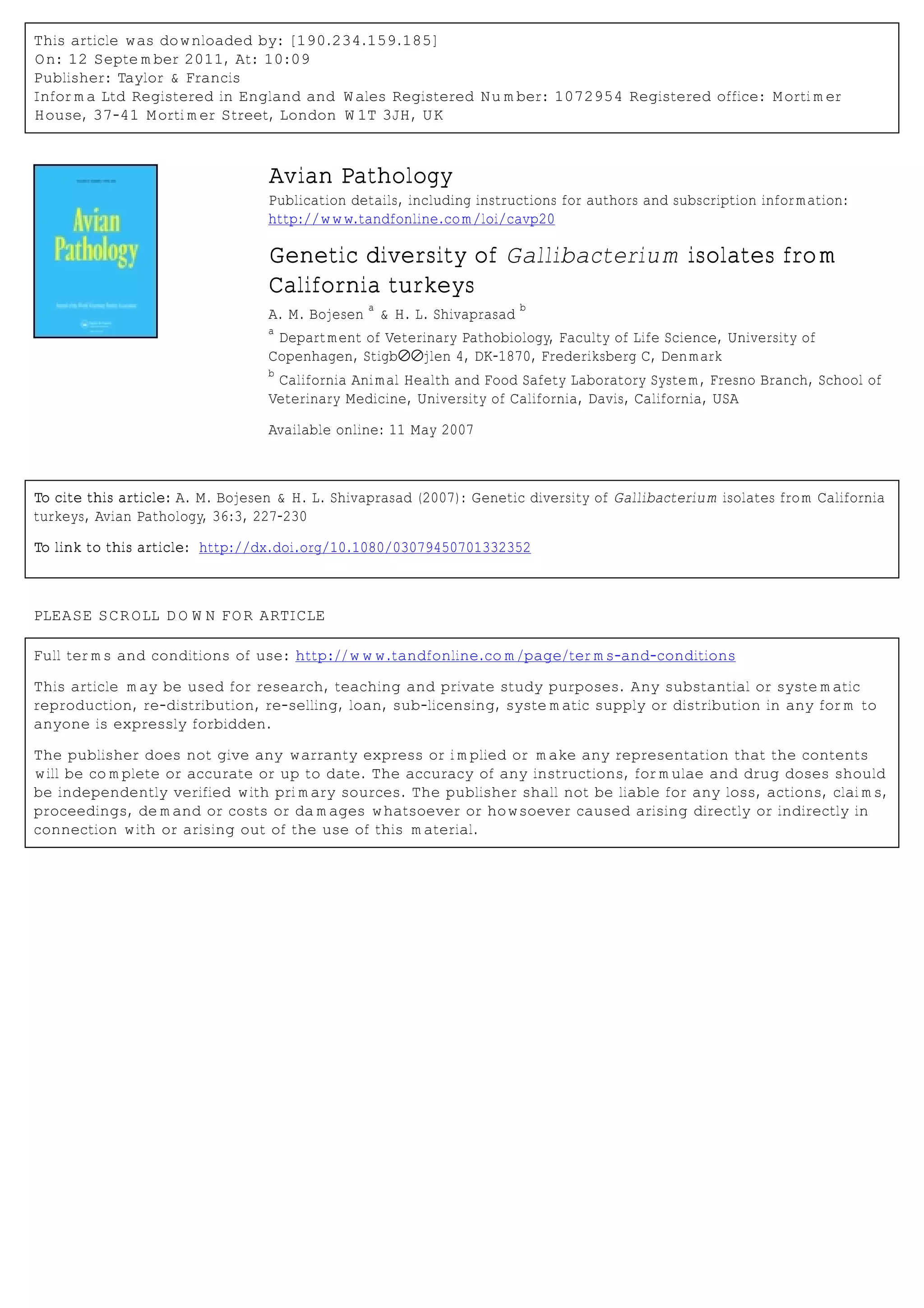 Gallibacterium | PDF