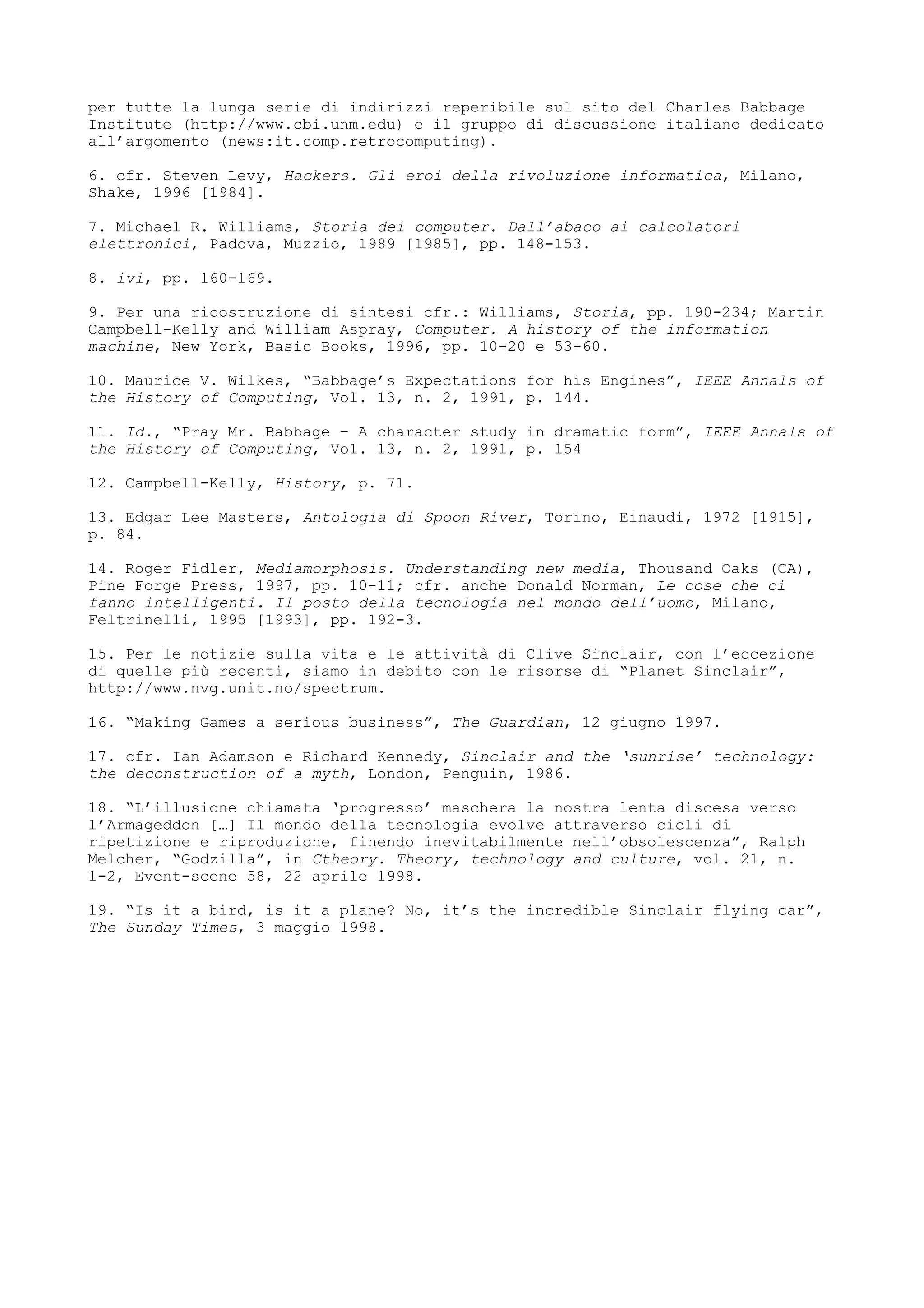 Retrocomputing. Le macchine del torto. 1998 | PDF