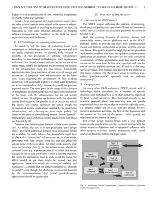 Crafting Infrastructures. Requirements, scenarios and evaluation in the ...