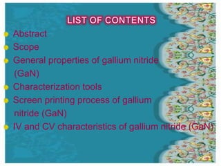 Gallium nitride | PPTX