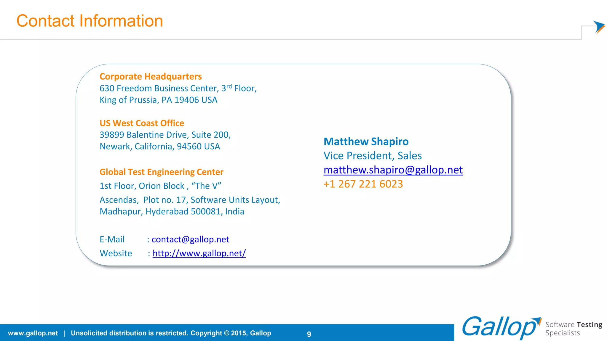 Gallop Corporate Overview | PDF