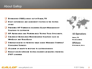 Gallop testing services overview | PPT