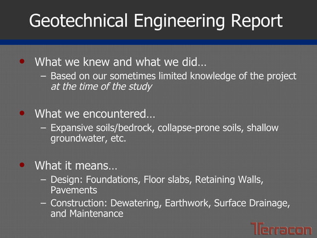 General Geotechnical Presentation | PPT
