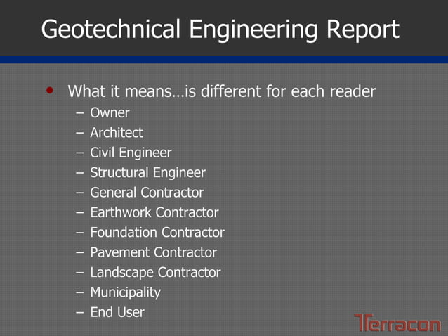 General Geotechnical Presentation | PPT
